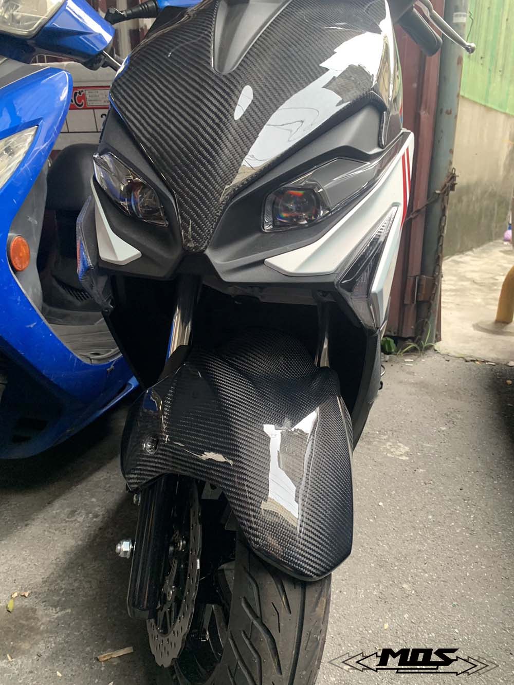 【MOS】─ KYMCO RTS 125/135碳纖維前土除(CF) | MOTOFUNSHOP